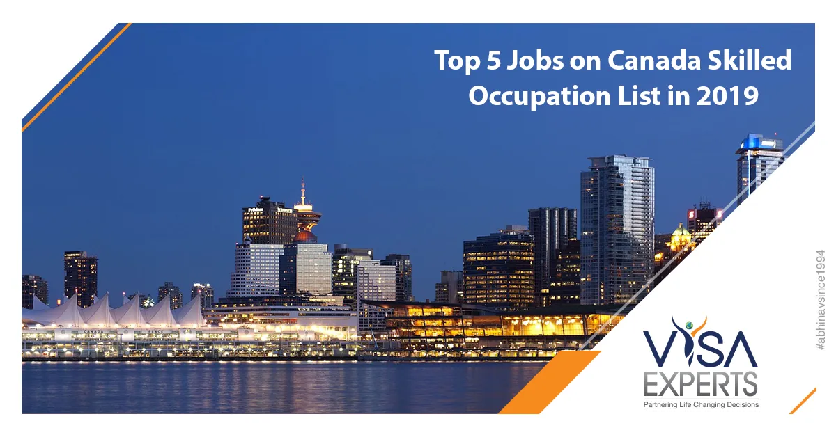 Top 5 Jobs on the Canada Skilled Occupation List in 2019