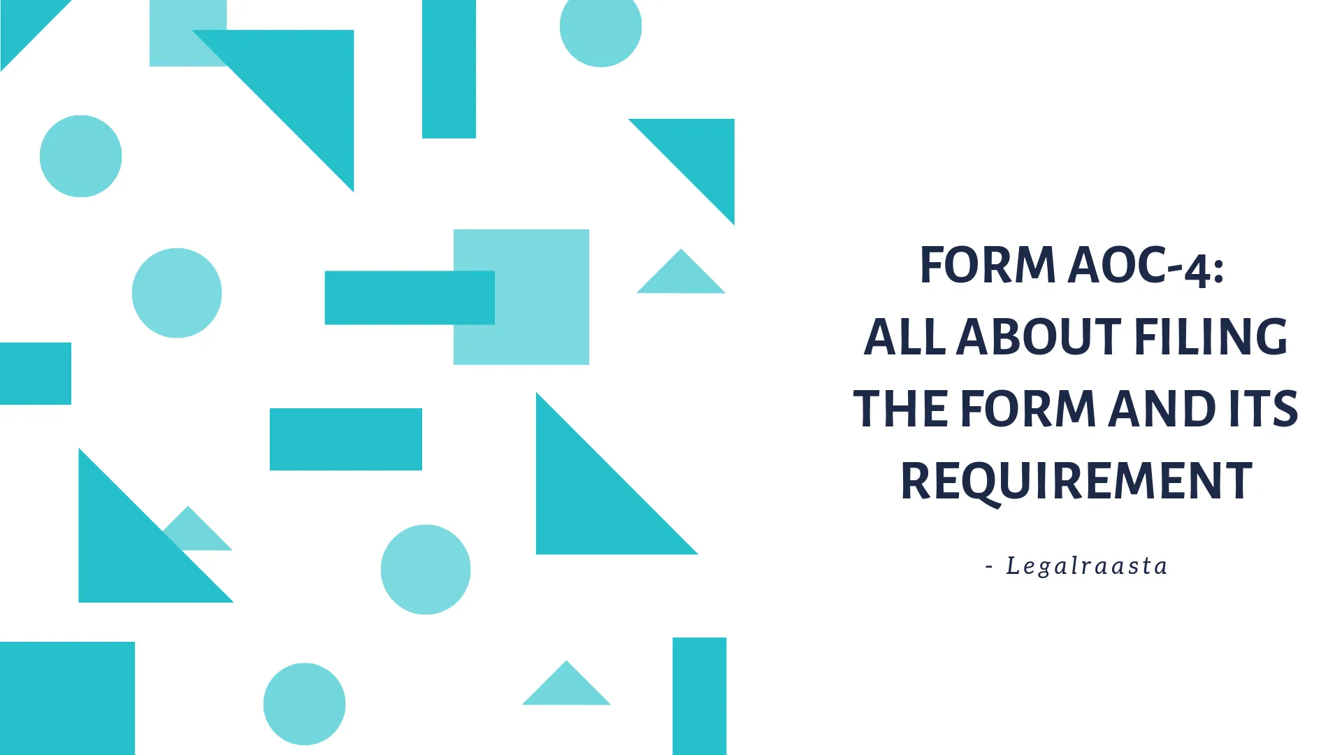 Form AOC-4: All about Filing the form and its requirement