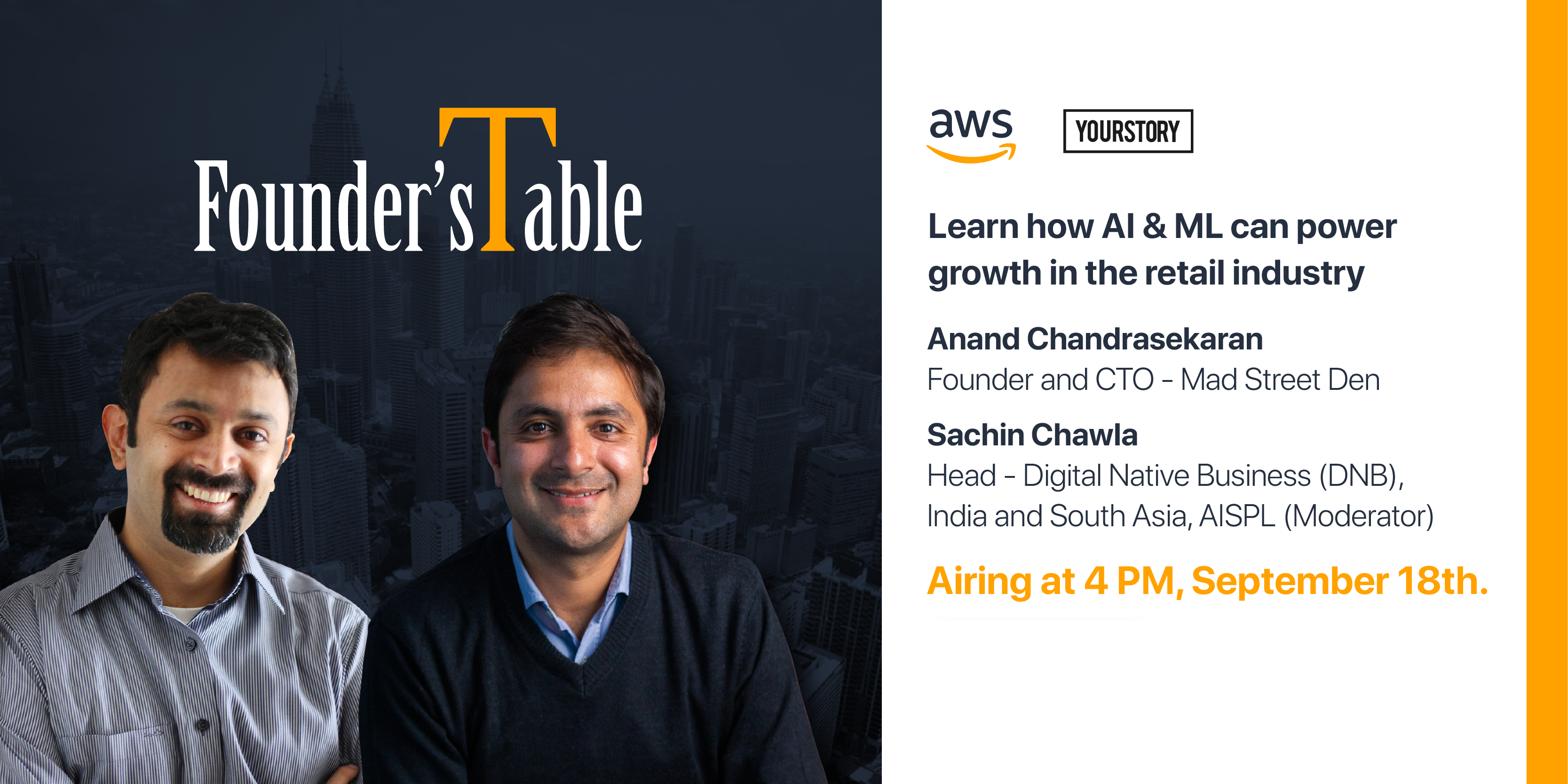 AWS Founder's Table Episode 1 - Learn how AI & ML can power growth in ...