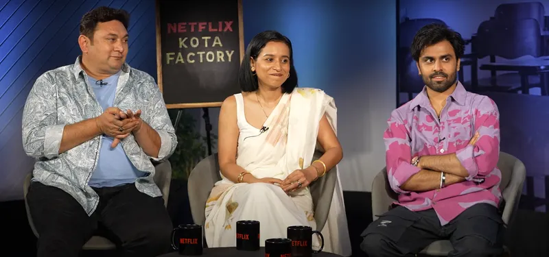 Kota Factory actors Jitendra Kumar, Tillotama Shome, and Rajesh Kumar ...