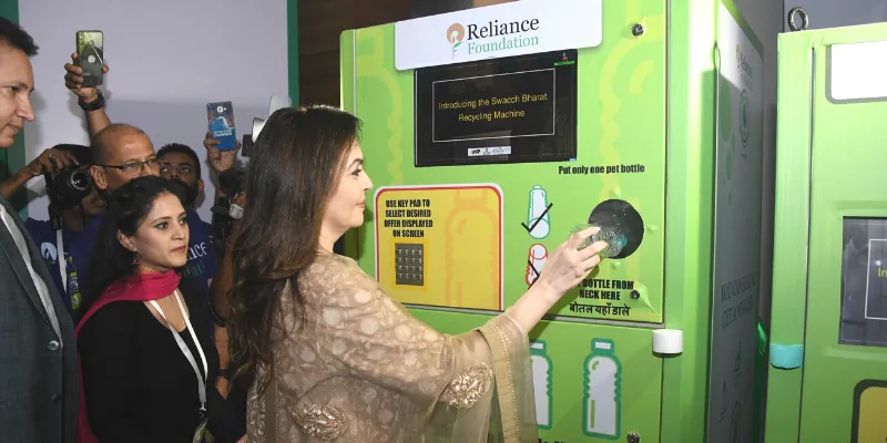 Employees of Reliance Industries come forth to recycle plastic bottles ...