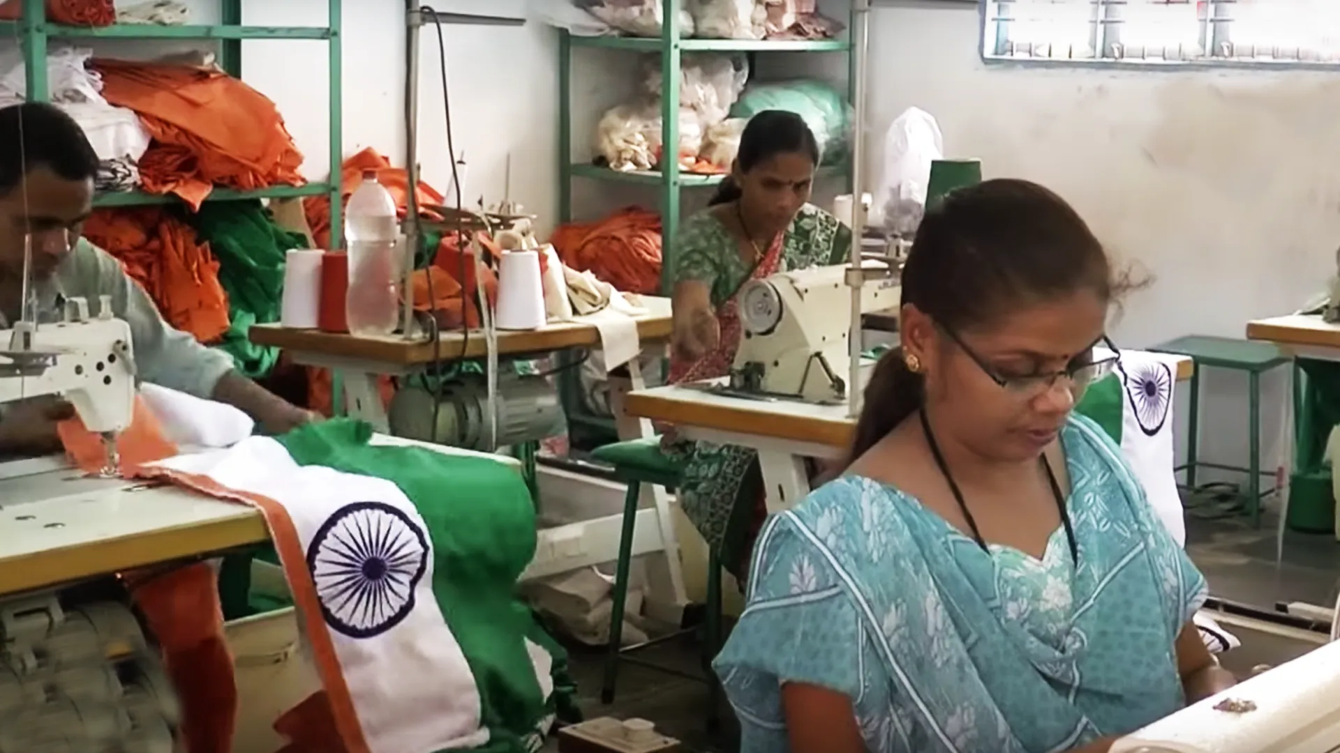 This facility in Dharwad manufactures the Indian national flag