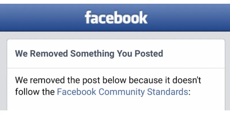 If you make posts about these subjects, they will be deleted: Facebook ...